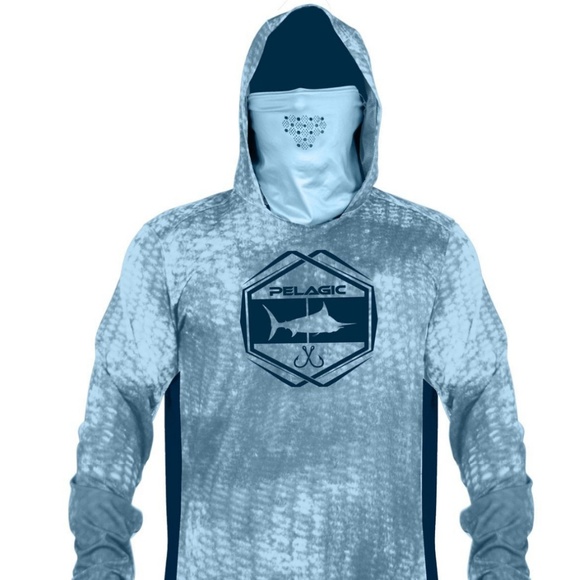 Pelagic | Shirts | New Mens Pelagic Exotech Performance Hooded Long ...